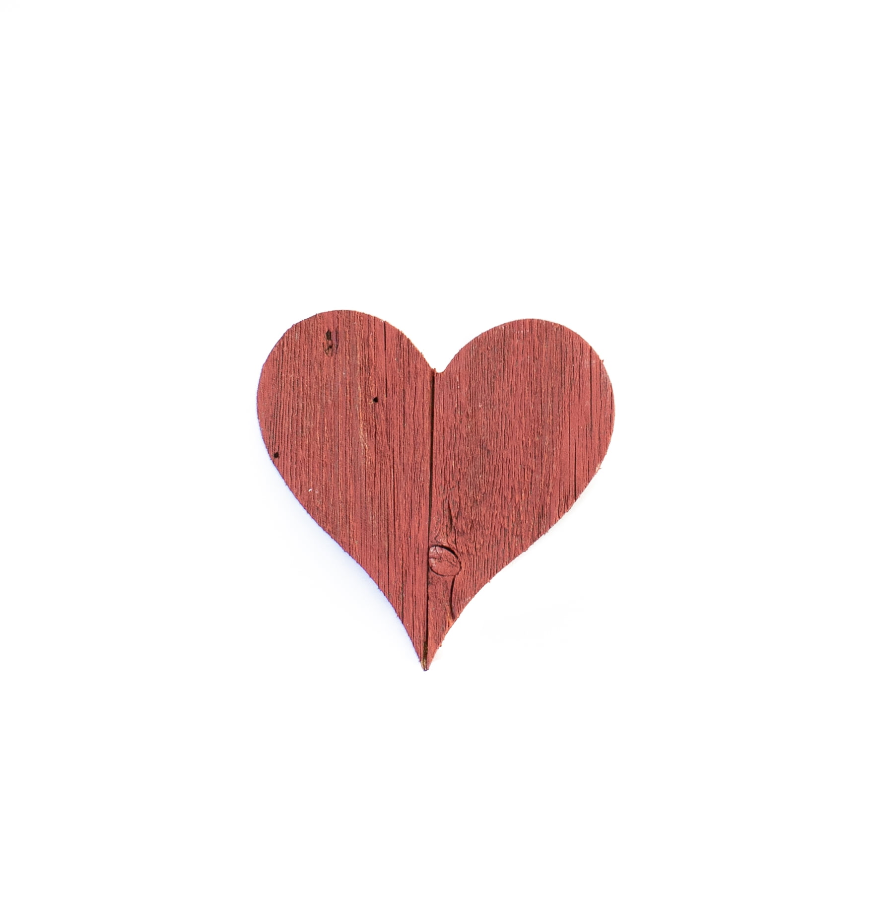 BarnwoodUSA Rustic Farmhouse 6" Rustic Red Wood Heart - Walmart.com