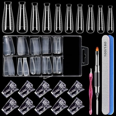 Dual Nail Forms Set, MORGLES Gel Nail Mold T Shape Dual Forms Acrylic ...