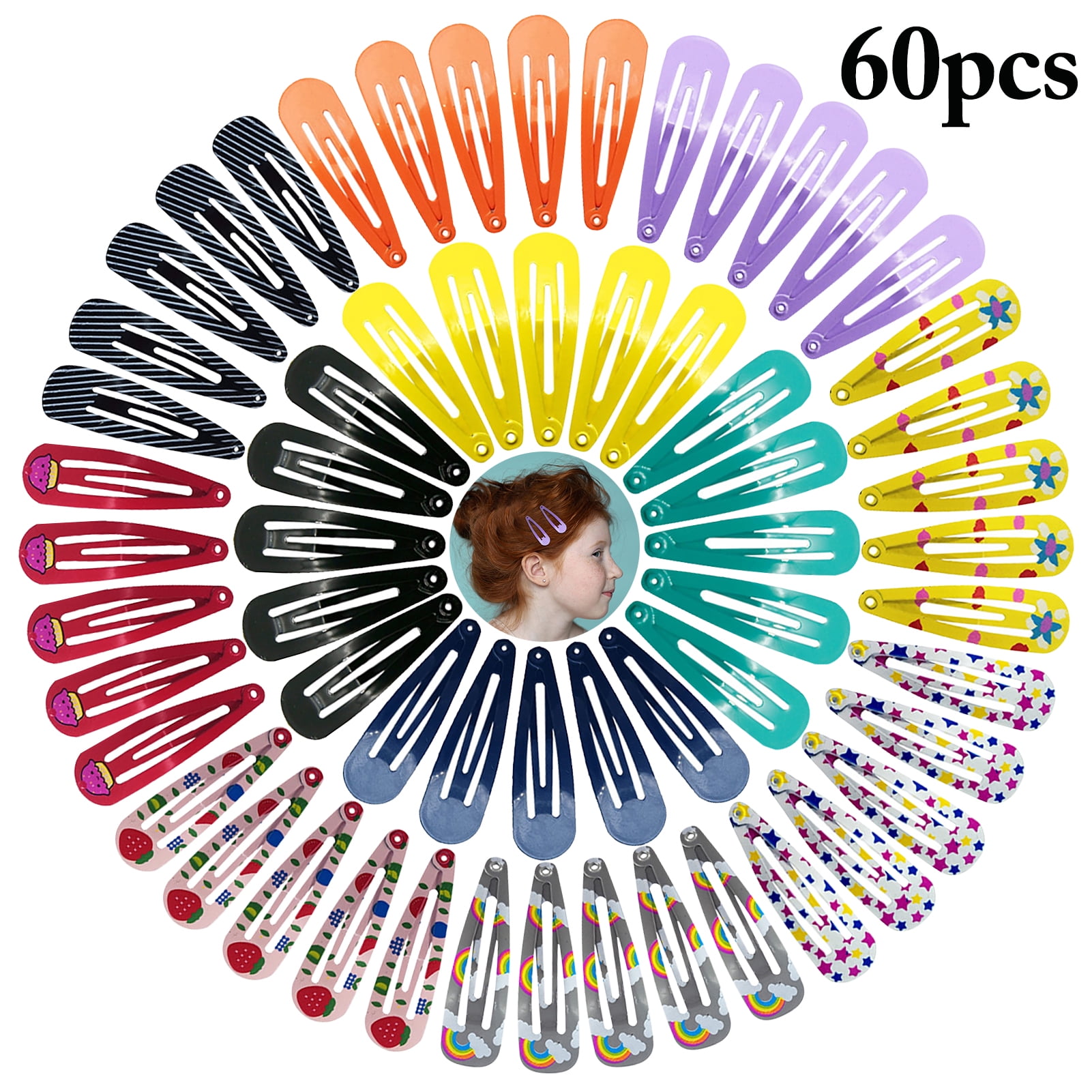 Click here for Nobrand 60pcs Hair Barrettes Clips For Girl Non-Sl... prices