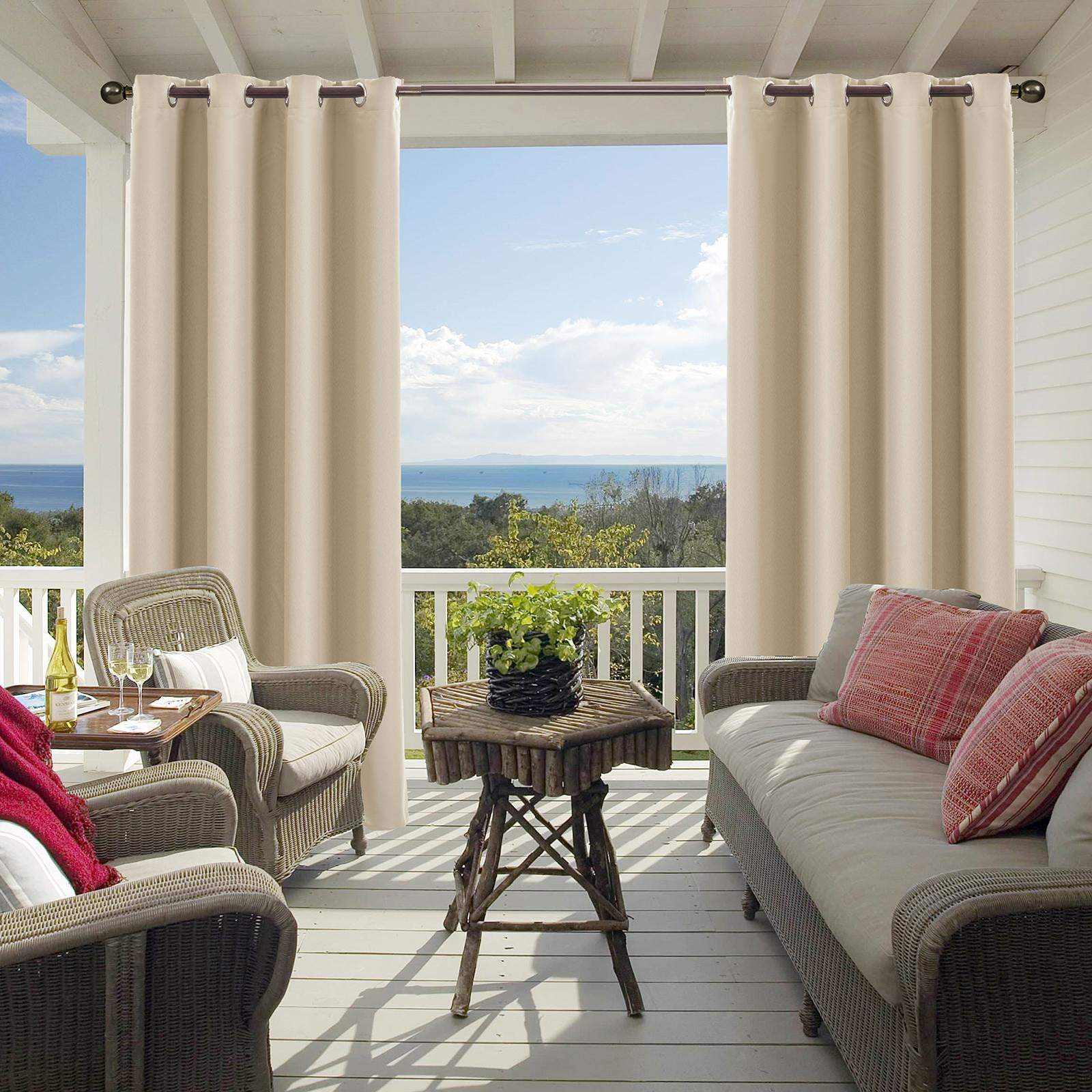 Pergola Outdoor Drapes - Patio Outdoor Curtains Waterproof Outside ...