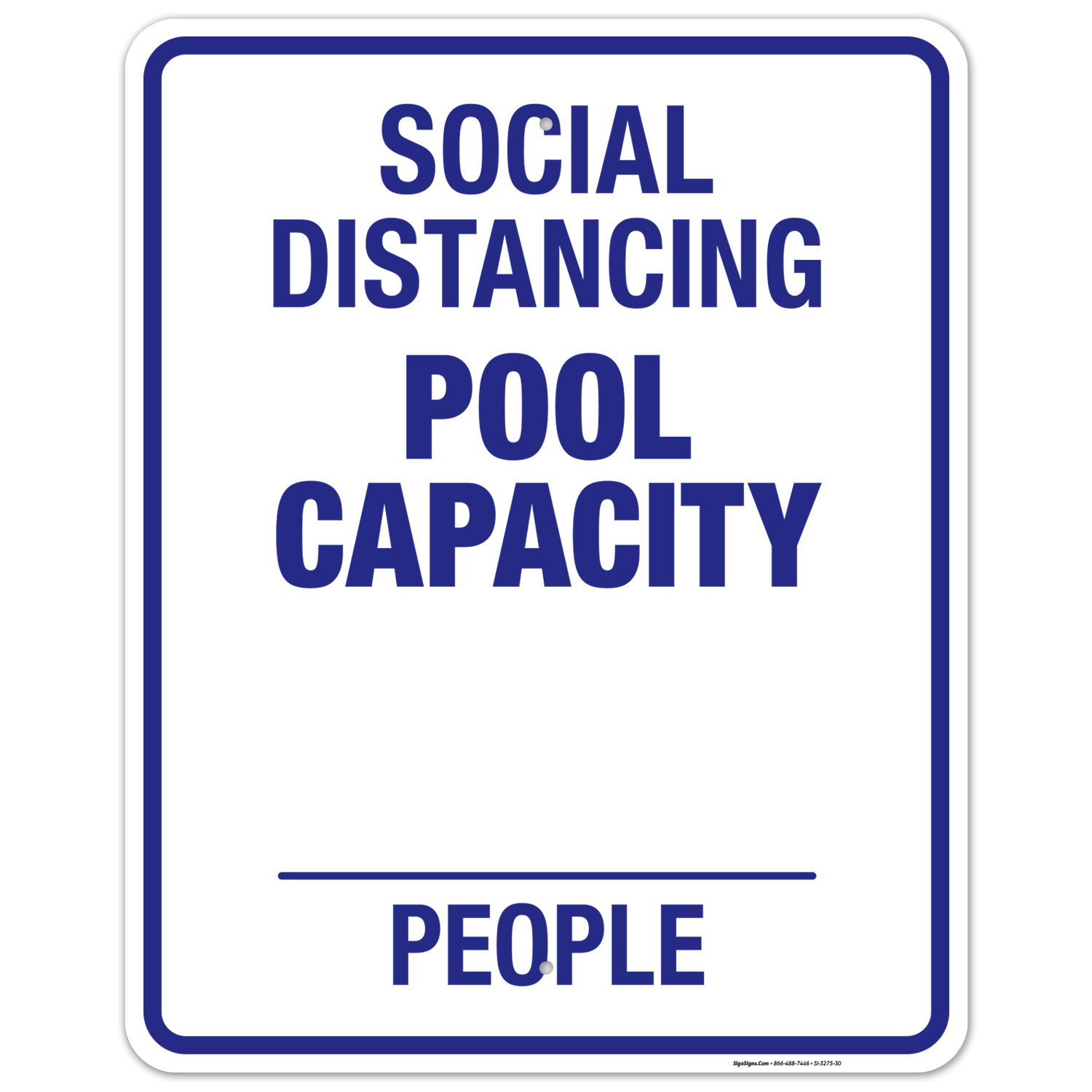Social Distancing Pool Capacity Sign, - Walmart.com