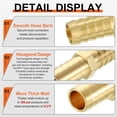 4 Pack Brass Hose Barb to Adapter with 8Pcs Stainless Steel Clamp, 3/8 ...