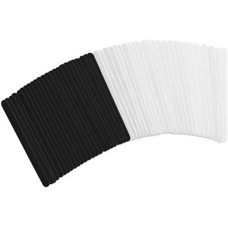 ZMLEVE Black and White Craft Sticks - 50 Pieces - 4.4 x 0.35 Inch ...