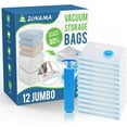 Z ZONAM Vacuum Storage Bags, 12 Pack Jumbo Vacuum Sealer Bags with Hand ...
