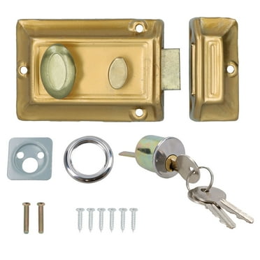 Prime-Line Diecast Brass, Night Latch and Locking Cylinder - Walmart.com