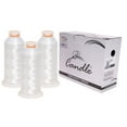 Candle Threads White 100% Polyester Machine Embroidery Thread, 5000M, 3 ...