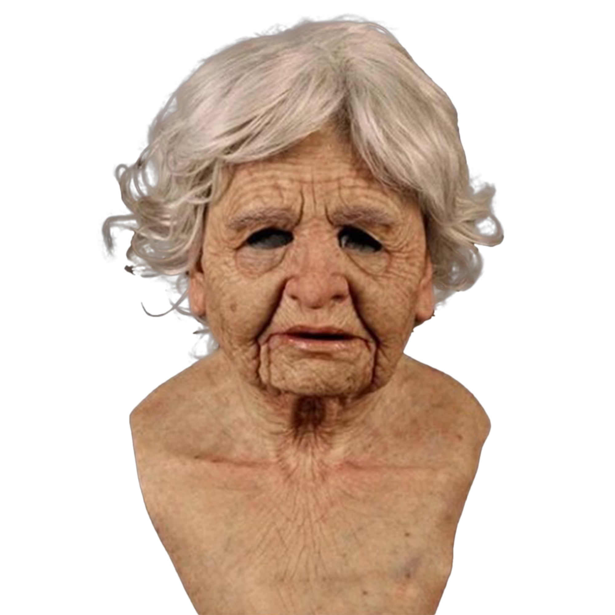 Click here for Gupgi Old Man Woman Mask  Realistic Halloween Huma... prices