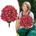 Artificial Flowers Topiary Balls with Ground Spikes,Uv Resistant Faux ...