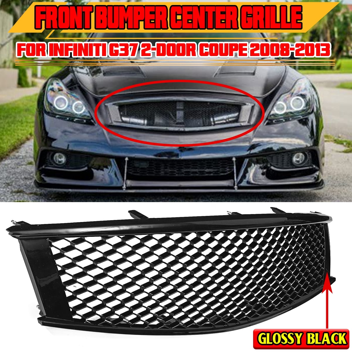 Car Front Bumper Grille Grill Mesh For Infiniti G G37 Nissan2008-2013 2 ...