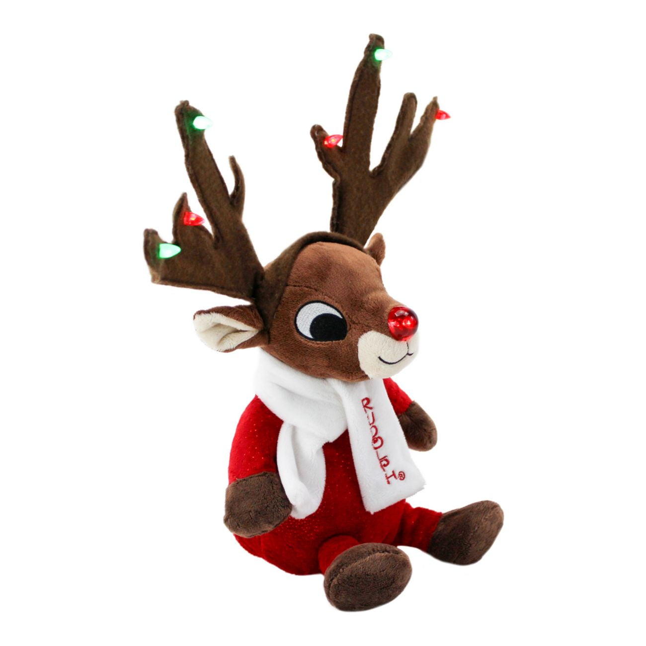 Animal Adventure Rudolph the Red-Nosed Reindeer 8" Singing & Light-up ...