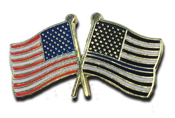 Thin Blue Line American Flag and American Flag Pins, 6 Pack - Walmart.com