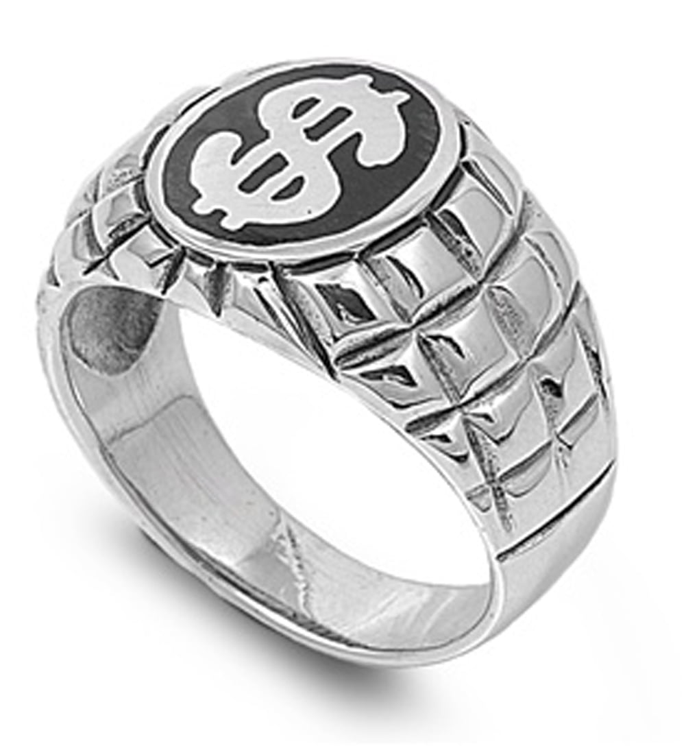 Dollar Sign Cash Bill Money Heavy Ring ( Sizes 8 9 10 11 12 13 ) New ...