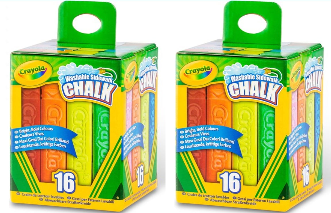 Crayola Washable Sidewalk Chalk, 16-Color Set 2 pack - Walmart.com