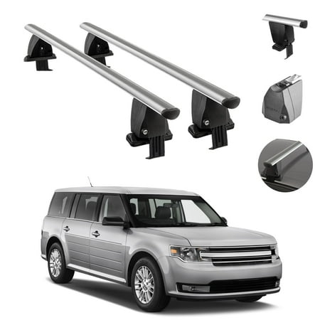 Silver Smooth Top Roof Rack Crossbar Luggage Carrier For Ford Flex 2013 ...
