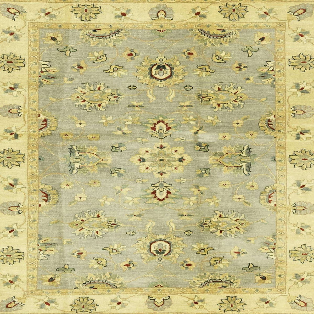 Ahgly Company Indoor Square Abstract Copper Green Oriental Area Rugs, 5 ...