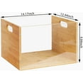 2 Pack Hanging File Organizer, Clear Acrylic File Box Organizer, Bamboo ...