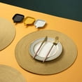 MODANU 4 Pack Polypropylene Woven Placemats for Dining Table, 7" Round ...