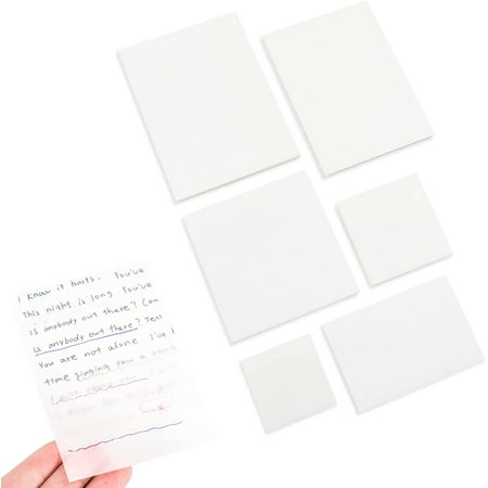Transparent Sticky Notes Self-Stick Note Pads Waterproof Memo Pad ...