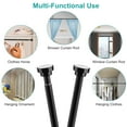 Shower Curtain Rod Black TeqHome 39.4in Spring Tension Shower Rods No ...