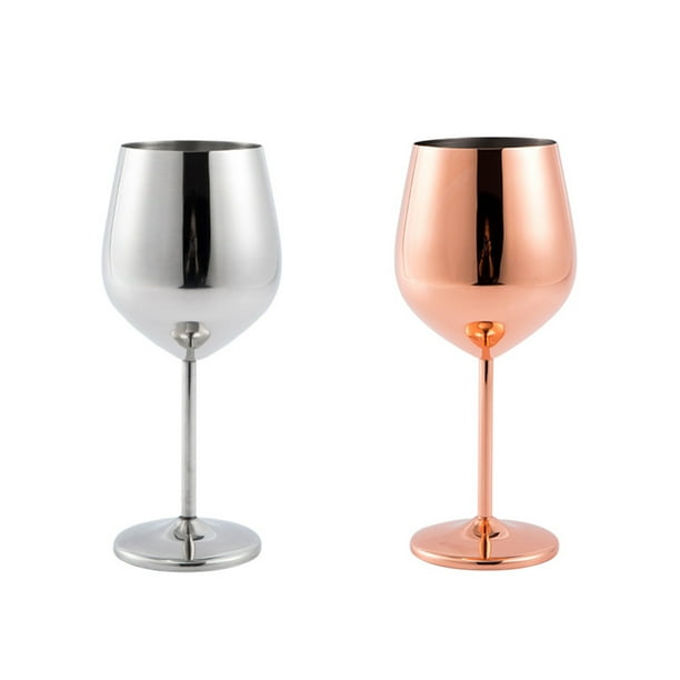 500ml Stainless Steel Red Wine Glass Goblets Juice Drink Goblet Party ...