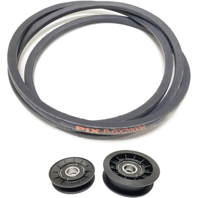 Pulley & Drive Belt Kit Compatible w/ John Deere (L100 Series) GX20006 ...