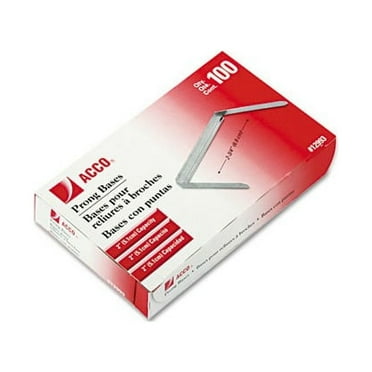 Universal Two-Piece Two-Prong Paper Fastener Bases, 1" Capacity, 2.75 ...