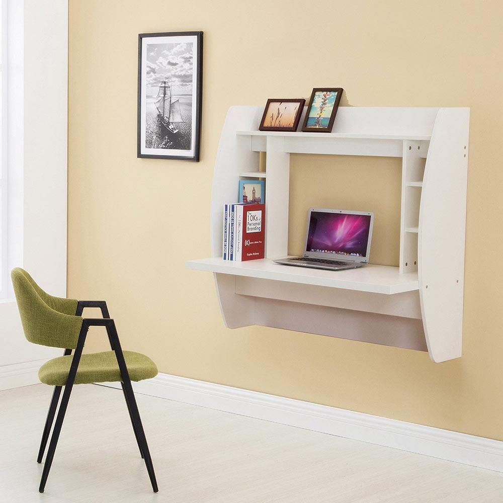 SalonMore Floating Computer Desk Wall Mount Writing Table with Storage ...