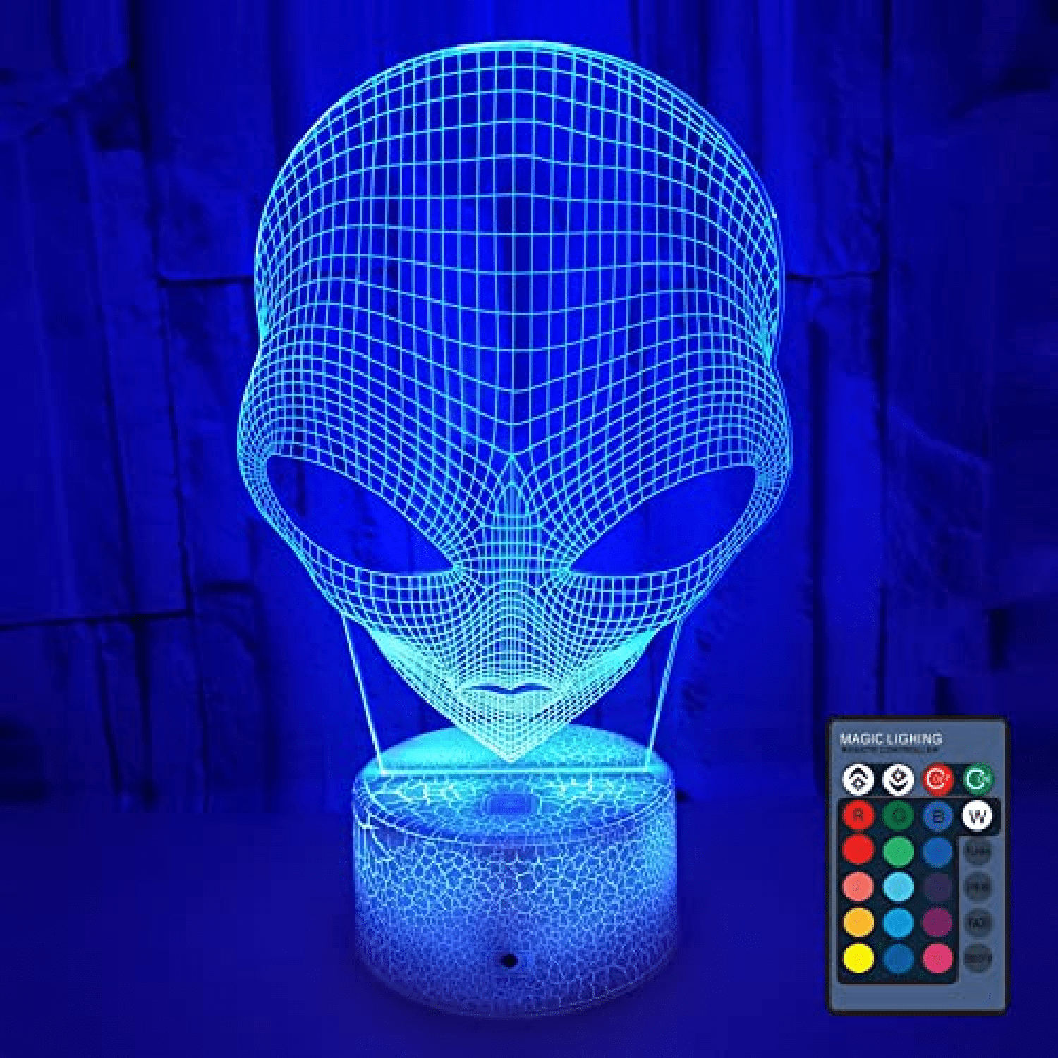 YSITIAN 3D Night Lights 16 Colors Changing Dimmable Alien Toys with ...