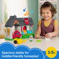 Fisher-Price Little People Horse Stable Toddler Playset with Sounds, 6 ...