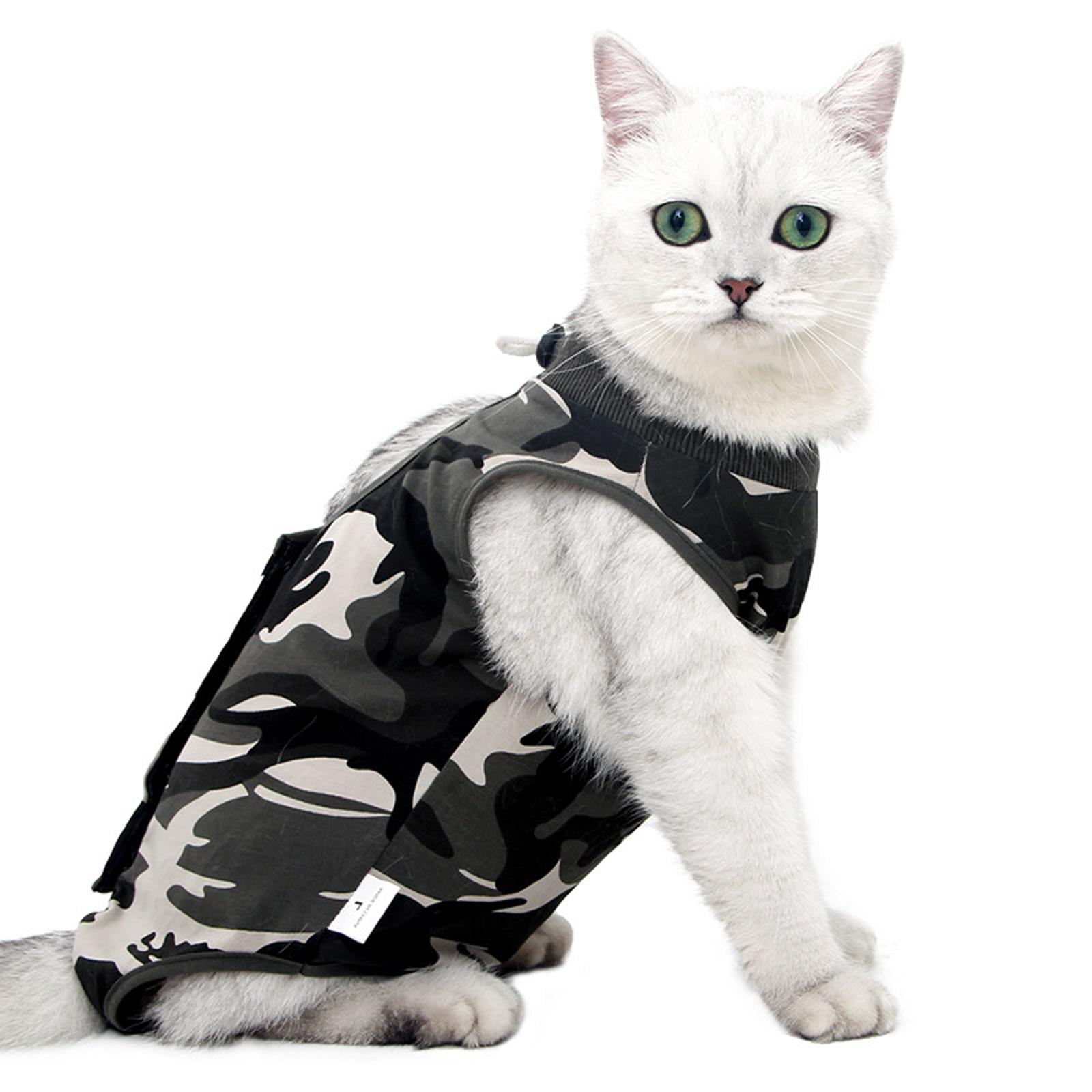 Cat Recovery Suit Post Surgery Vest for Abdominal Wound Pajama Shirt ...
