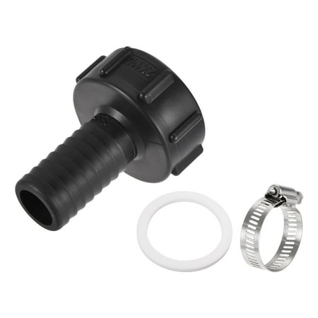 Uxcell IBC Tank Hose Adapter 60mm Coarse Thread to 32mm Barbed Hose ...