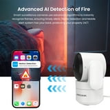 Amorom Indoor Camera for Home Security, 360° Baby Monitor with Motion ...