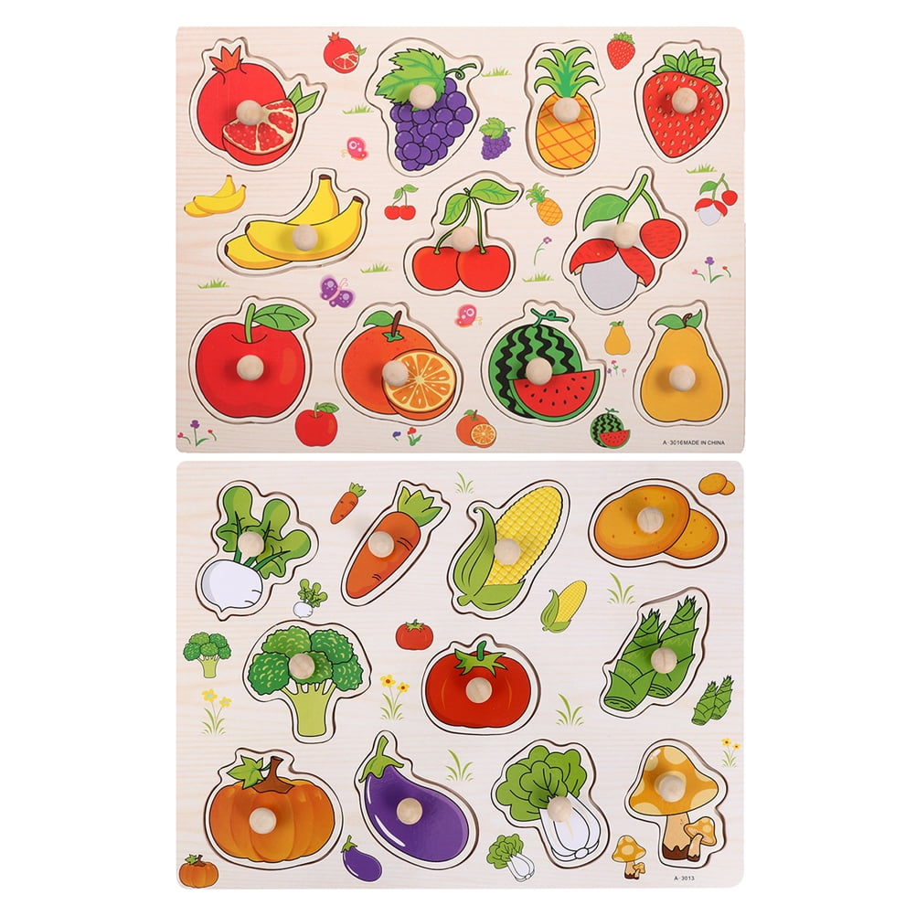 Click here for Shisuyan 2pcs Montessori Wooden Peg Puzzle Toy For... prices