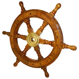 Ship Wheel Light Blue - Aluminum Hub - (12 Inches, Light Blue ...