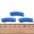 500g Opaque Acrylic Beads Curved Tube Dodger Blue 32x10x8mm Hole: 1.8mm ...