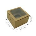 4.5" x 4.5" x 3" Kraft Treat Boxes with Window, 3 Count, by Way To ...