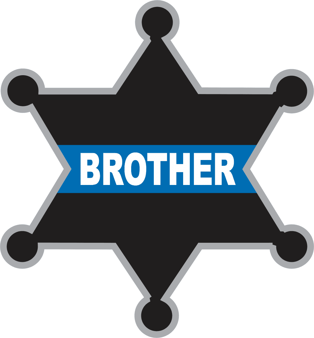 3.8 Inch Thin Blue Line Brother Sheriff Badge Decal - Walmart.com