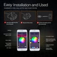 MICTUNING 8 Pods 2nd-Gen RGB LED Rock Light Kit with Bluetooth Controller Timing Funtion Music ...