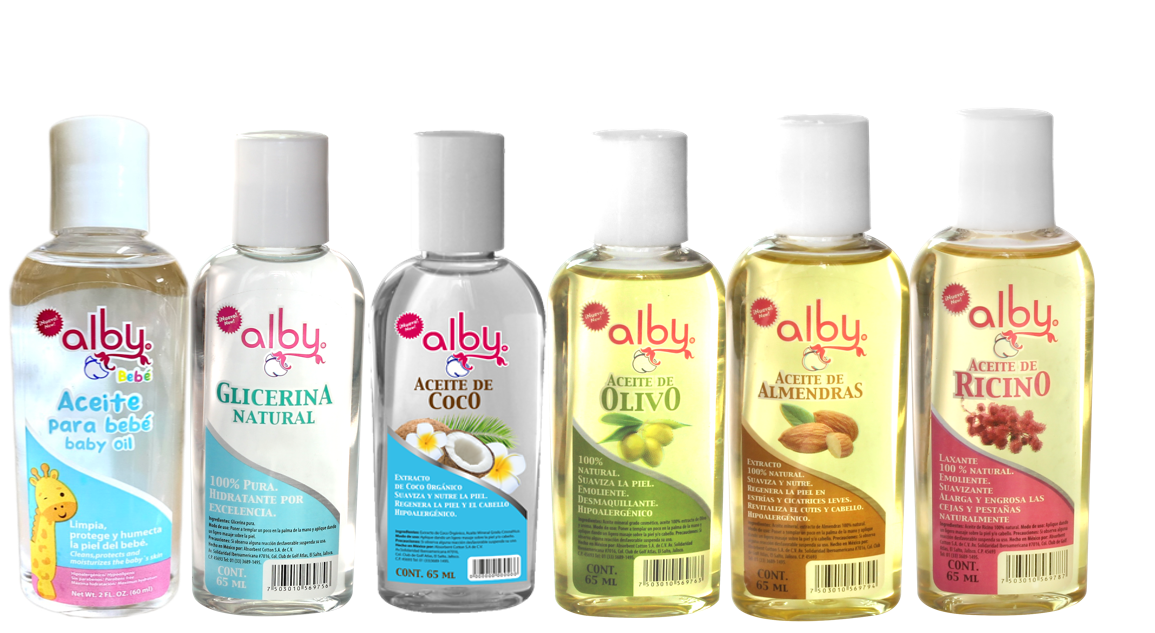ALBY ACEITES CORPORALES 65ML (PACK DE 6PZS) Y UNA FACIAL ALBY 50 PZS ...