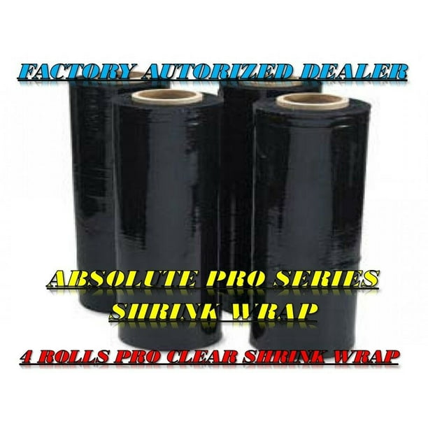 PRO 18" x 1500' 80 Ga 4 Rolls Pallet Wrap Stretch Film Shrink Wrap 1500FT Black - Walmart.com