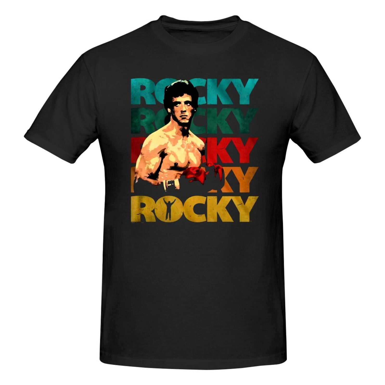 Click here for Veidsuh Classic Rocky Movie Logo Mens T Shirt Cott... prices