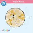 80 Pack Bumble Bee Paper Plates for Gender Reveal, Baby Shower Party ...