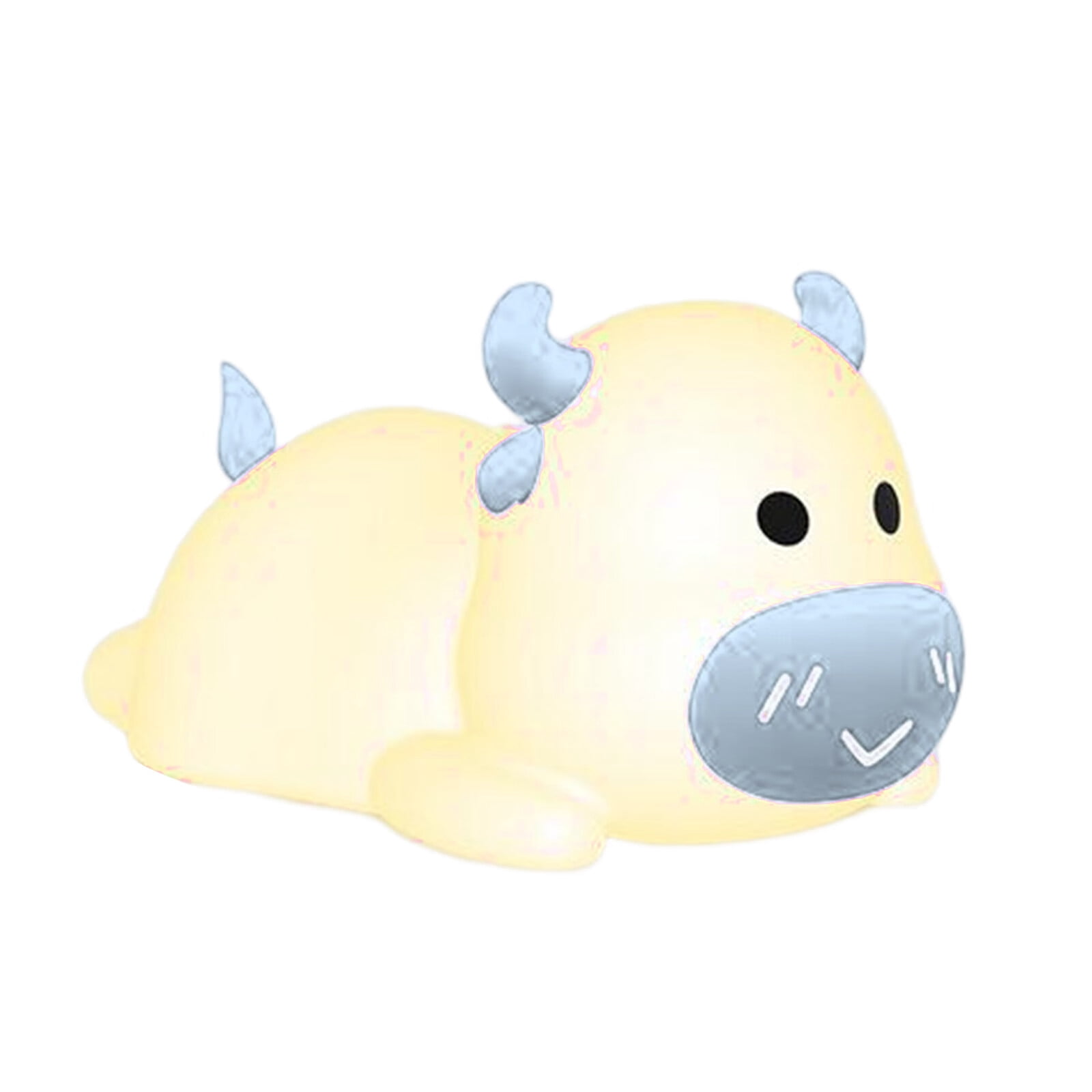 George Cute Cow Night Light Portable Silicone Animal Lamp For Bedroom ...