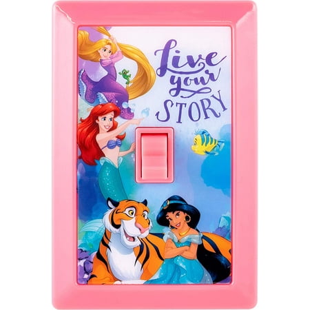 Disney Princess LED Night Light Switch, Battery Operated, Soft Glow ...