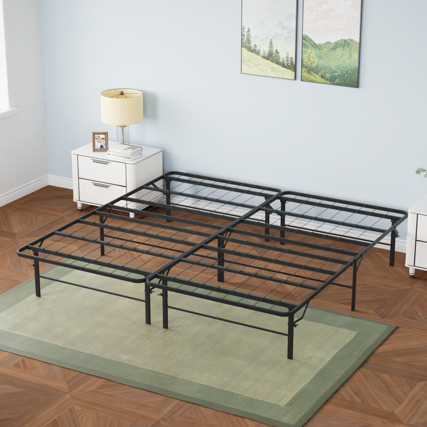 Click here for Paylesshere King Size Metal Bed Frame  Heavy-Duty... prices