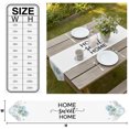 Botanical Flowers Table Runner Linen Burlap Table Runner 72 Inches Long ...
