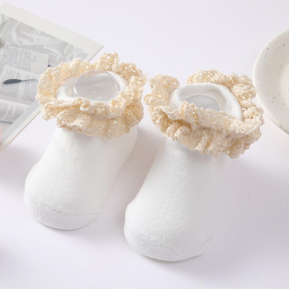 Catlerio Cute Baby Girl's Princess Socks Ruffles Lace Cotton Infant ...