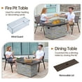 43" Propane Gas Faux Stone Fire Pit Table Outdoor Rectangular Firepit ...
