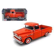 1958 Chevy Apache Fleetside Pickup Truck, Orange - Motormax 79311 - 1/ ...