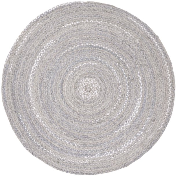 SAFAVIEH Braided BRD452F Handwoven Light Grey Rug - Walmart.com